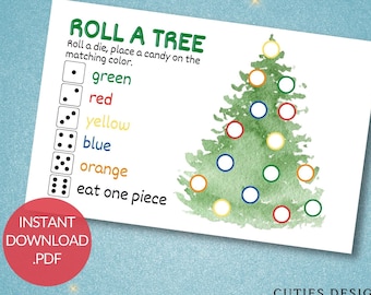 Roll a Gingerbread House Game, Instant Download Christmas Game for Kids ...