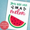 Printable Craft for Baby You Are One in A Melon Fingerprints Keepsake ...