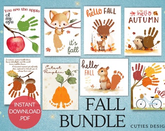 Fall Handprint Activity Craft BOHO Handprint Keepsake Gift - Etsy