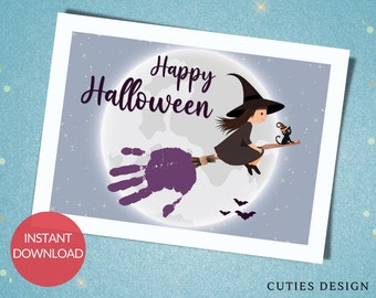 Halloween Gift Printable Craft for Baby Skeleton Footprint Memory ...