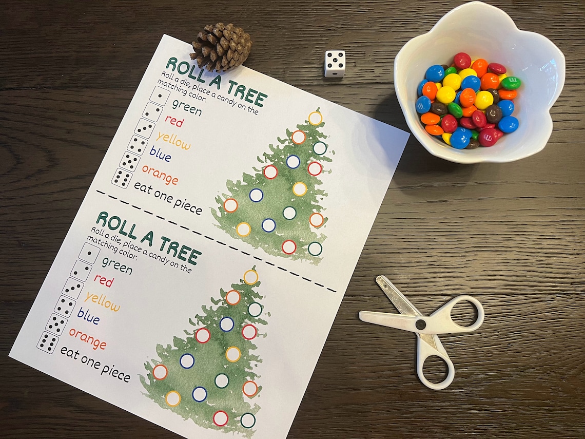Roll a Die Game Bundle Instant Download Christmas Games for Kids ...