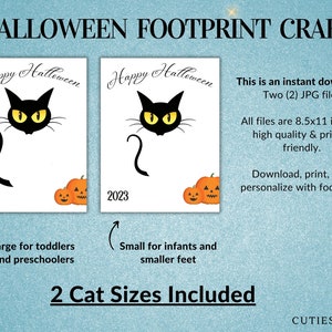 Halloween Printable Craft for Baby Footprint Keepsake Art Craft Teacher ...
