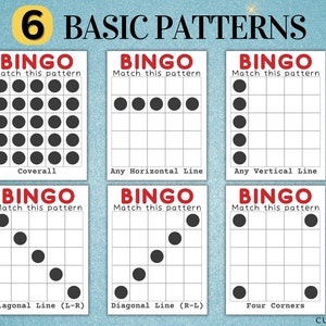 Bingo Pattern Playbook: 56 Unique Patterns for Kids & All Ages Bingo ...