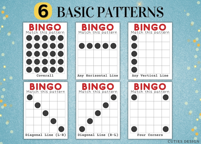 Bingo Pattern Playbook: 56 Unique Patterns for Kids & All Ages Bingo Alphabet Letters Bingo ...