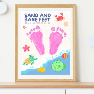 Summer Printable Craft for Baby Toddler Handprint Keepsake Art Craft ...