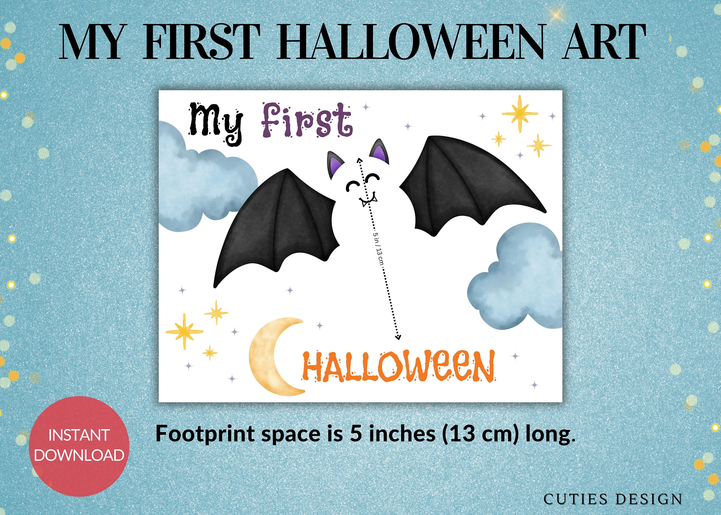 My First Halloween Printable Craft Baby First Halloween Footprint ...