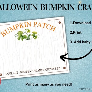 Bumpkin Patch Craft Printable Baby Bottom Print First Halloween Memory ...