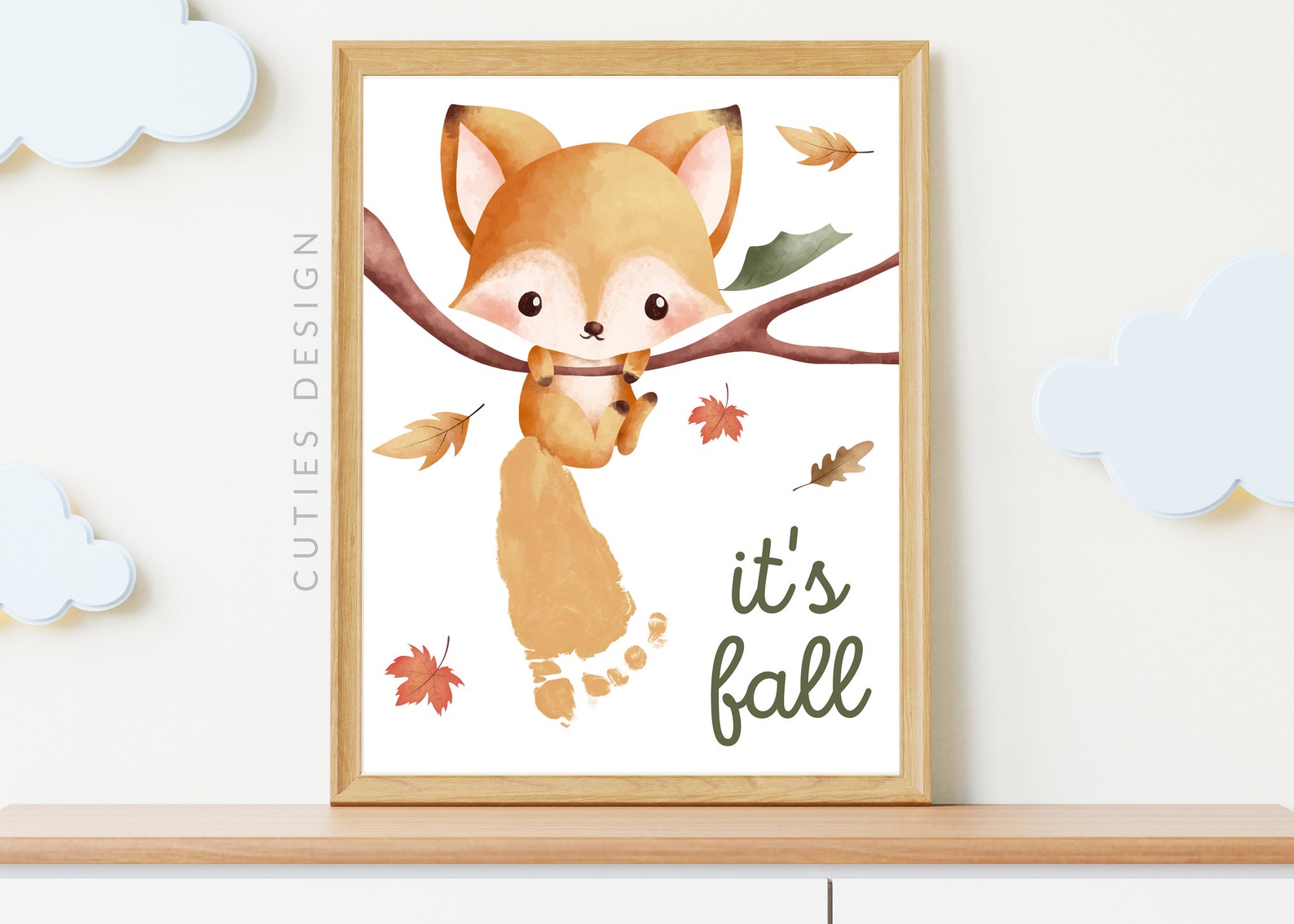 Handprint Art Fall Printable Craft Bundle for Baby Toddler Memory ...