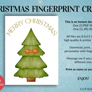 Christmas Tree Fingerprint Art DYI Craft for Kids Preschool Activity ...