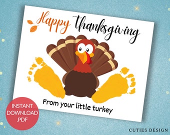 Thanksgiving Handprint Craft for Preschoolers Printable - Etsy