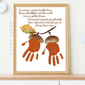 Handprint Art Fall Printable Craft Bundle for Baby Toddler Memory ...