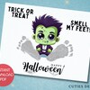 Halloween Gift Printable Footprint Craft for Baby Memory Keepsake Art ...