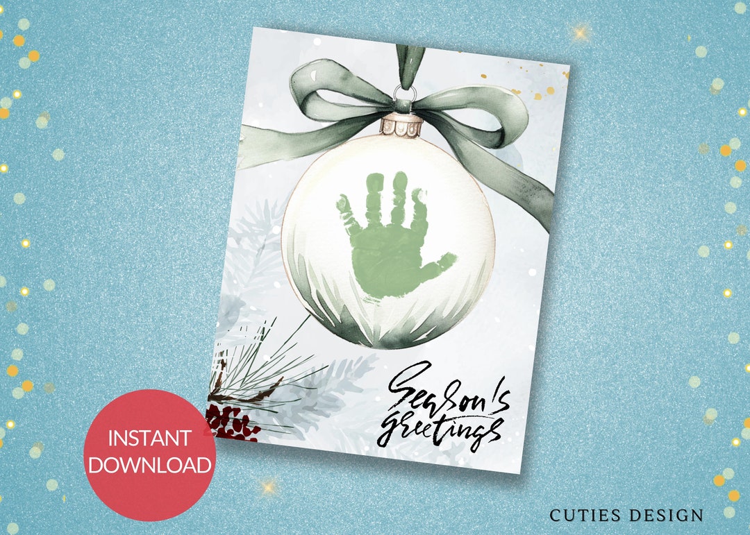 Christmas Handprint Art Kids Preschool Craft Toddler Activity Christmas ...