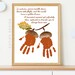 Handprint Art Fall Acorns Craft Printable Baby Card Memory Keepsake ...