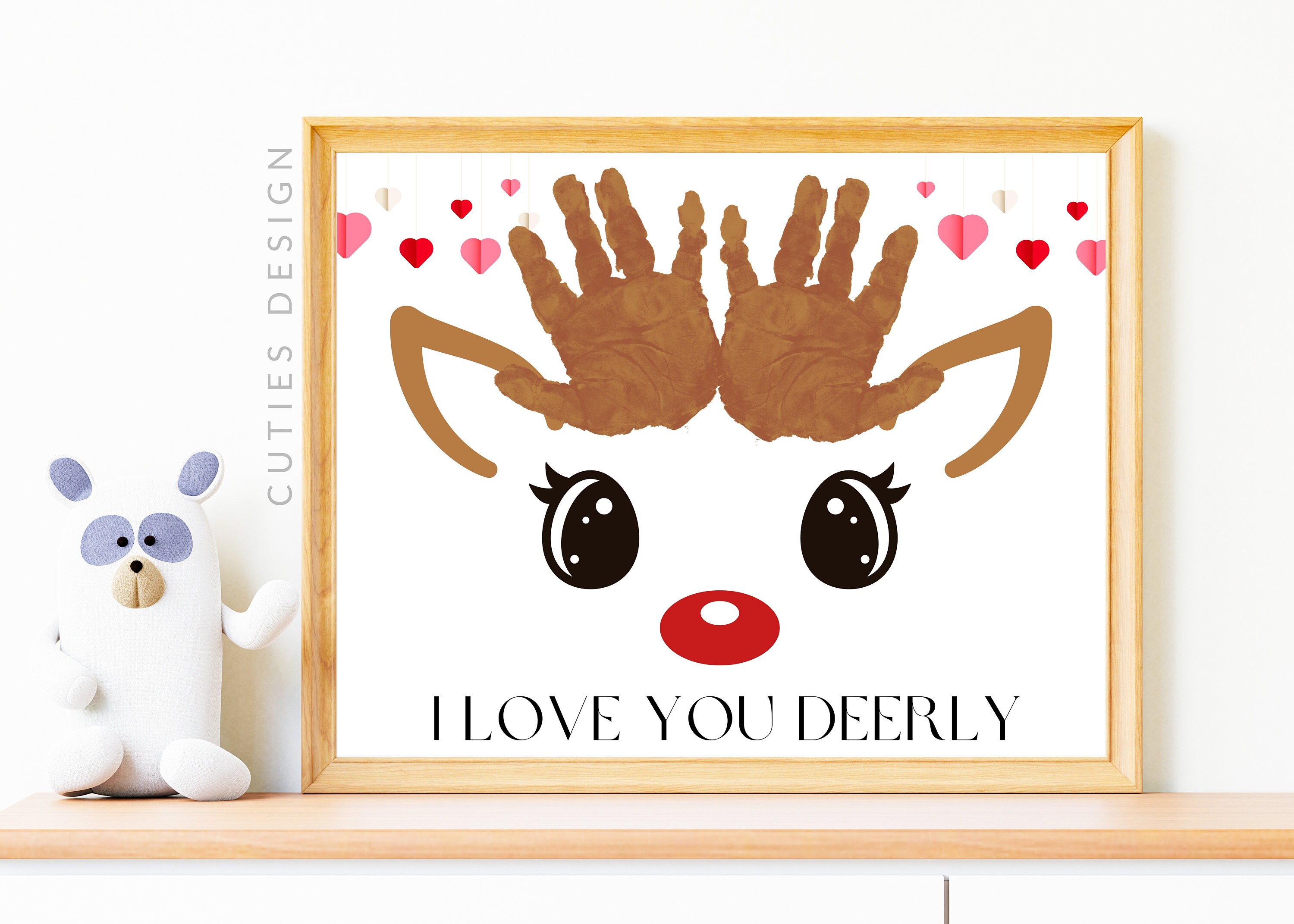 Reindeer Handprint Craft, Holiday Memory Keepsake (digital Download) - Etsy