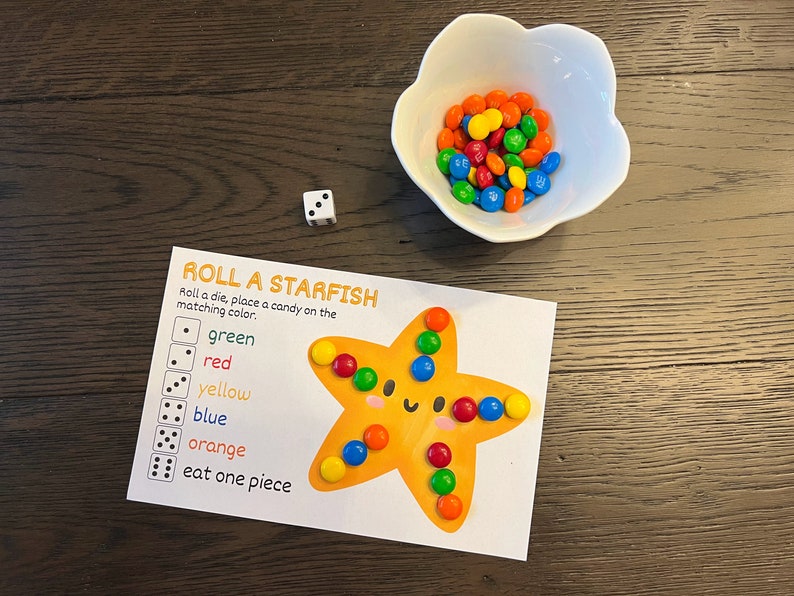 Printable Roll Dice Game, Instant Download Dice Game for Kids and ...