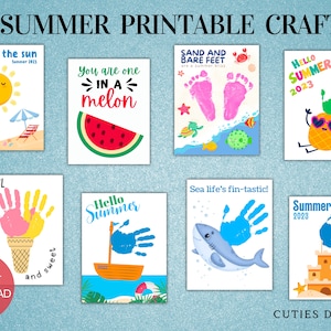 Summer Printable Craft for Baby Toddler Handprint Keepsake Art Craft ...