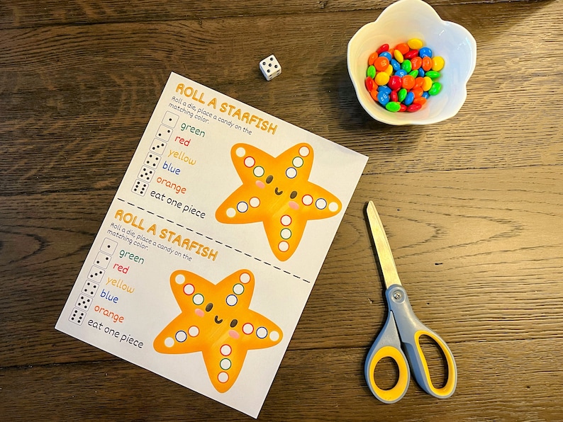 Printable Roll Dice Game, Instant Download Dice Game for Kids and ...