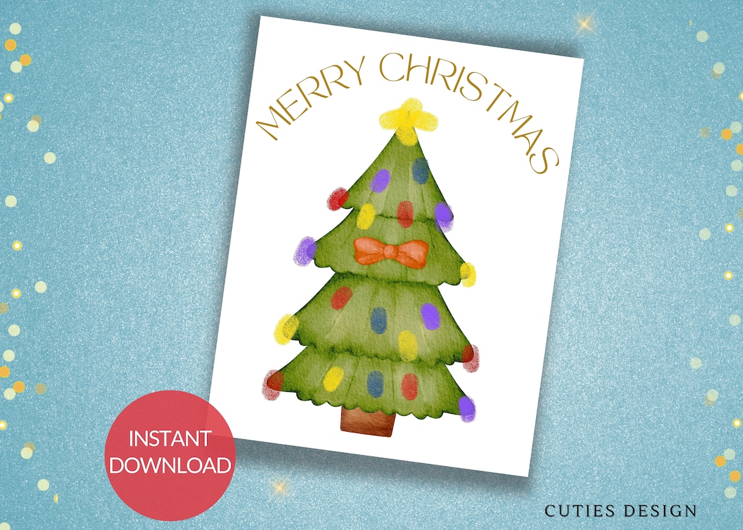 Christmas Tree Fingerprint Art DYI Craft for Kids Preschool Activity ...