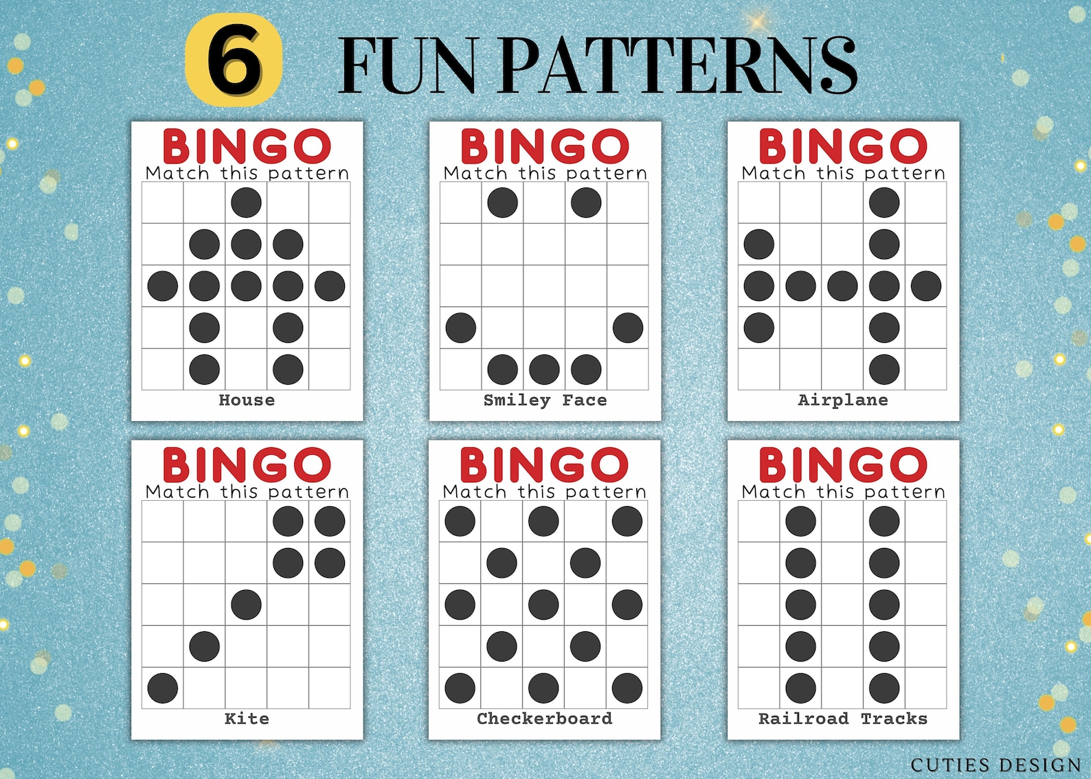 Bingo Pattern Playbook: 56 Unique Patterns for Kids & All Ages Bingo ...