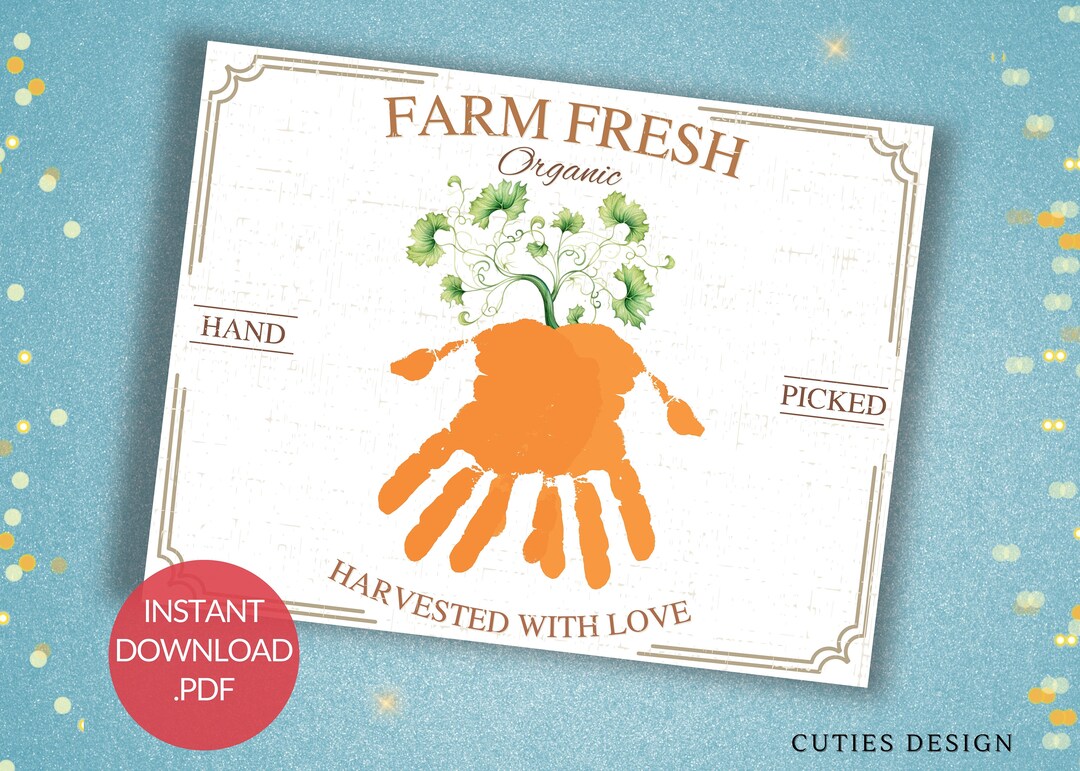 Fall Handprint Art Printable Crafts for Kids Memory Keepsake Craft ...