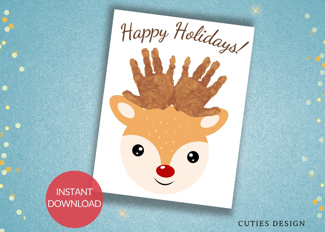 Christmas Handprint Craft Baby Holiday Handprint Memory Keepsake Art ...