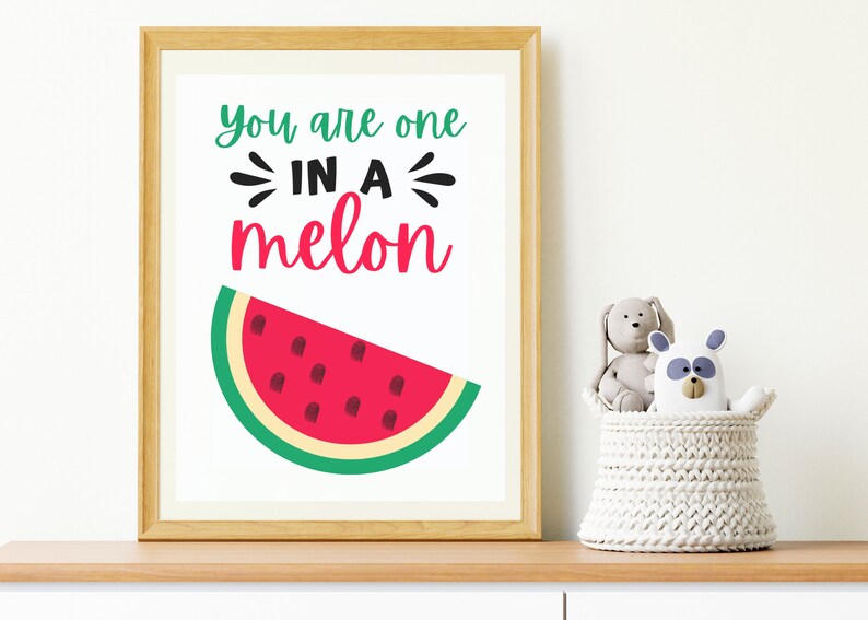 Printable Craft for Baby You Are One in A Melon Fingerprints Keepsake ...