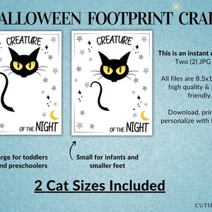 Halloween Printable Craft for Baby Footprint Keepsake Art Craft Teacher ...