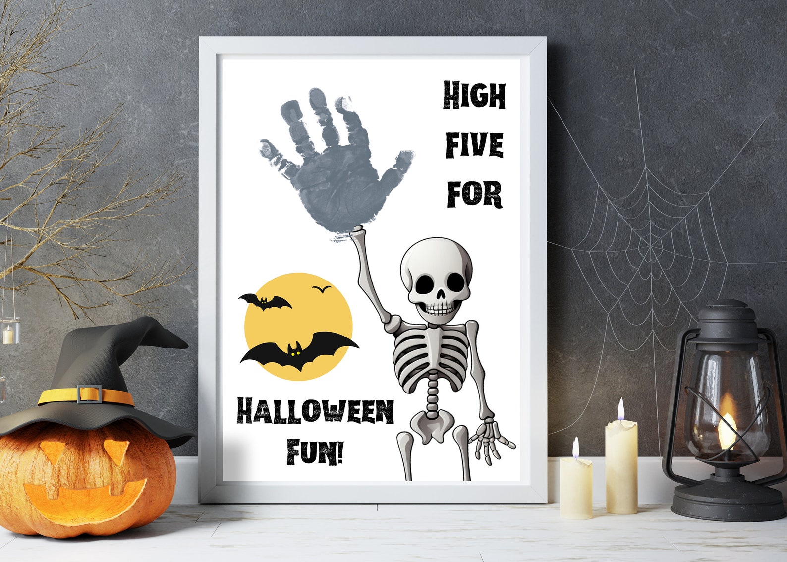 Halloween Handprint Craft for Baby Memory Keepsake Art Teacher Parent ...
