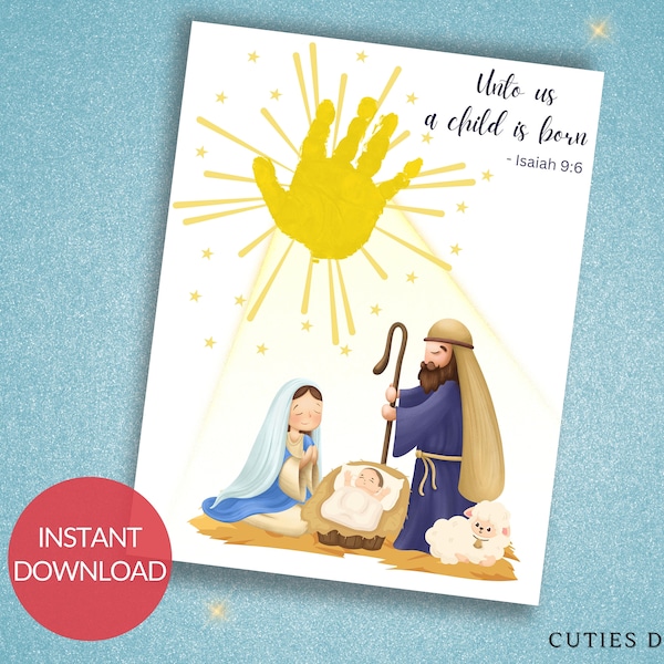 Nativity Handprint - Etsy