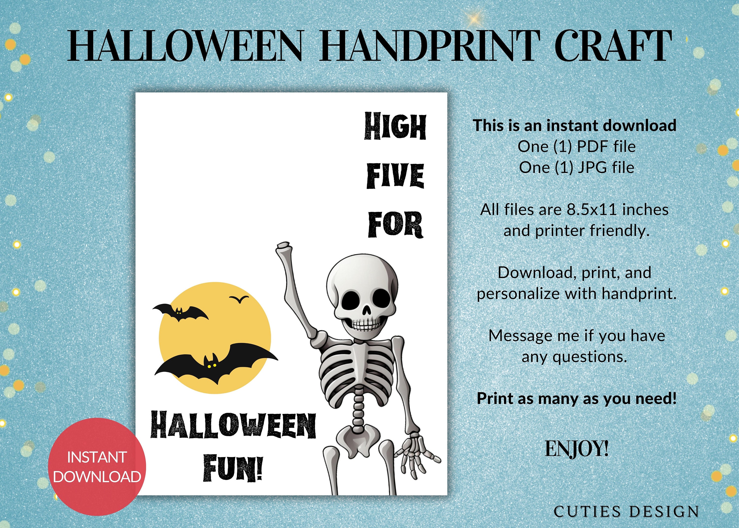 Halloween Handprint Craft for Baby Memory Keepsake Art Teacher Parent ...
