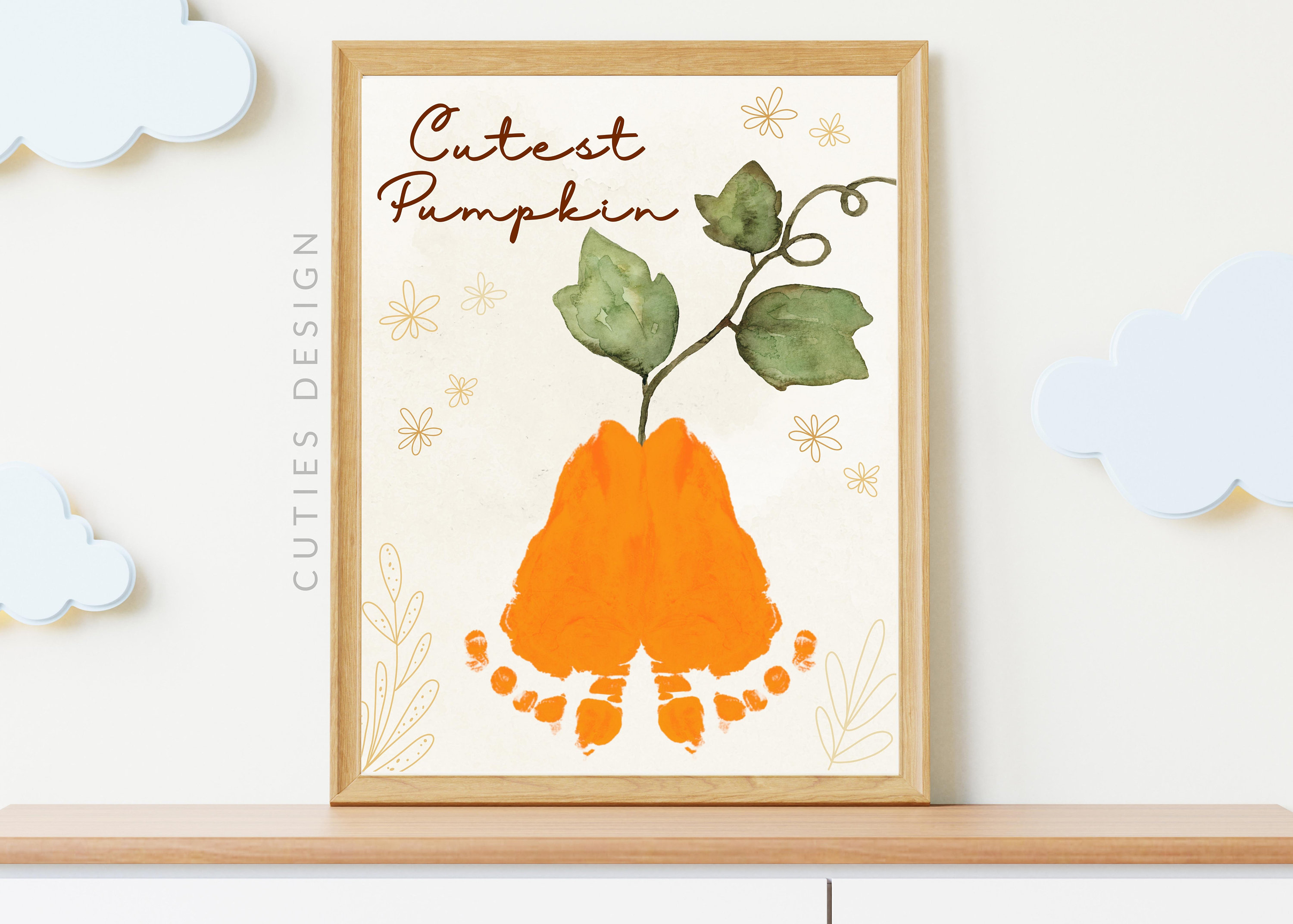 Handprint Art Fall Printable Craft Bundle for Baby Toddler Memory ...
