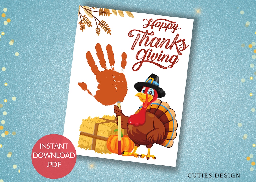 Handprint Art Thanksgiving Printable Crafts for Kids Fall Crafts ...