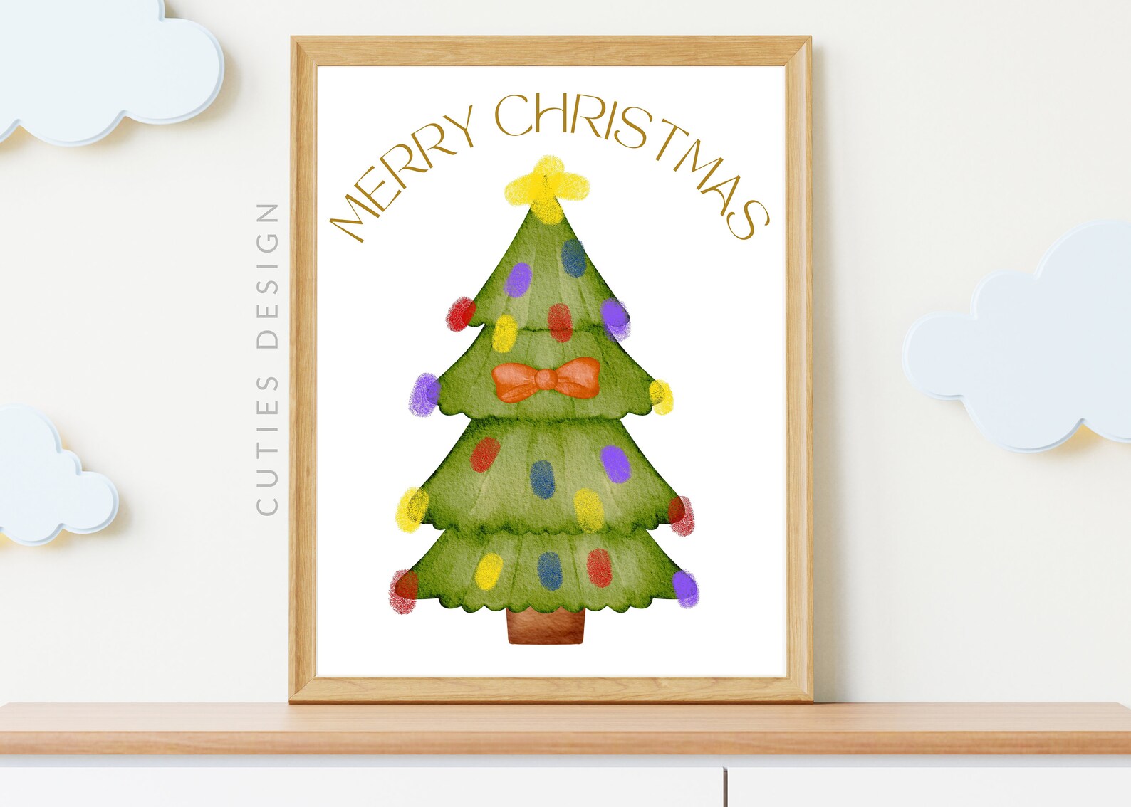 Christmas Tree Fingerprint Art DYI Craft for Kids Preschool Activity ...