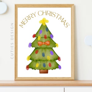 Christmas Tree Fingerprint Art DYI Craft for Kids Preschool Activity ...