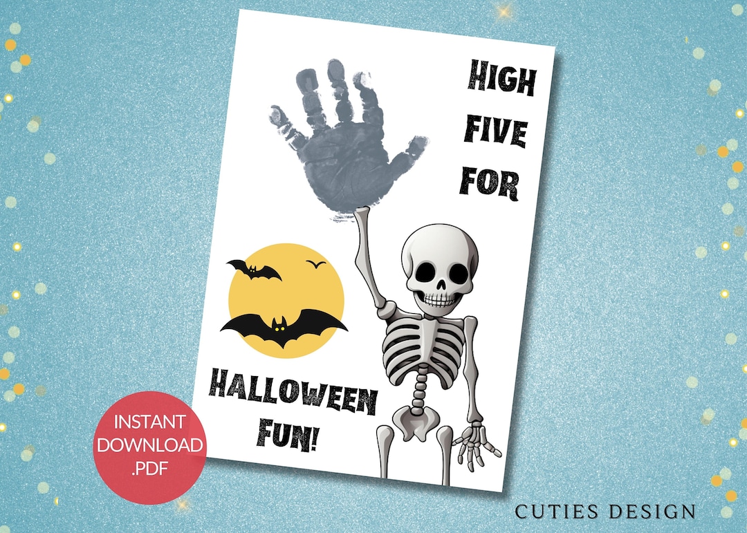 Halloween Handprint Craft for Baby Memory Keepsake Art Teacher Parent ...