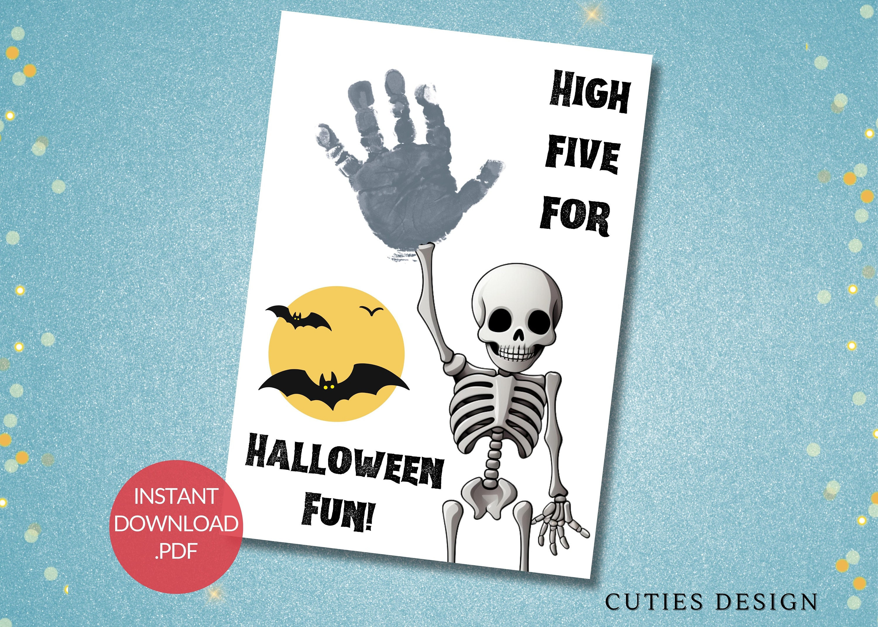 Halloween Handprint Craft for Baby Memory Keepsake Art Teacher Parent ...