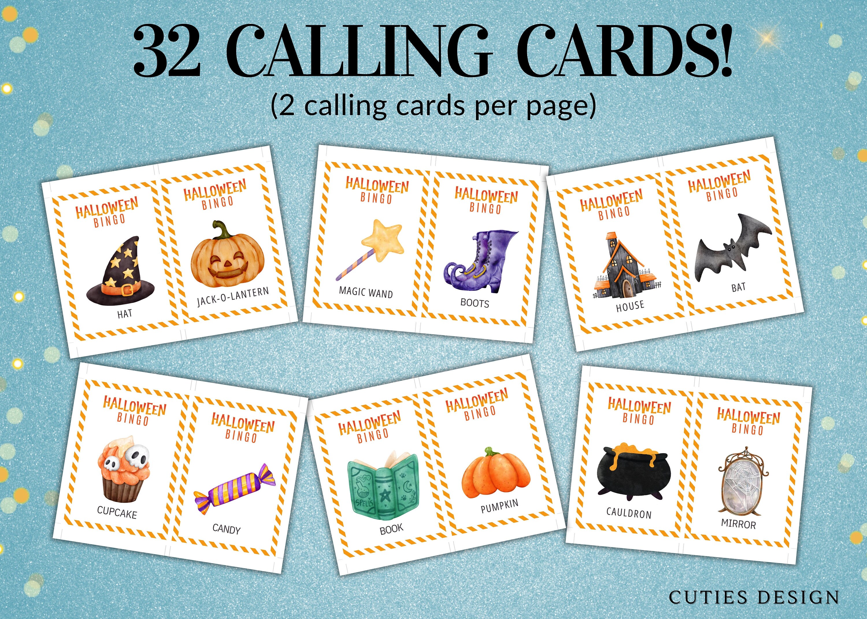 Halloween BINGO Game Printable Instant Download Halloween Party Game ...