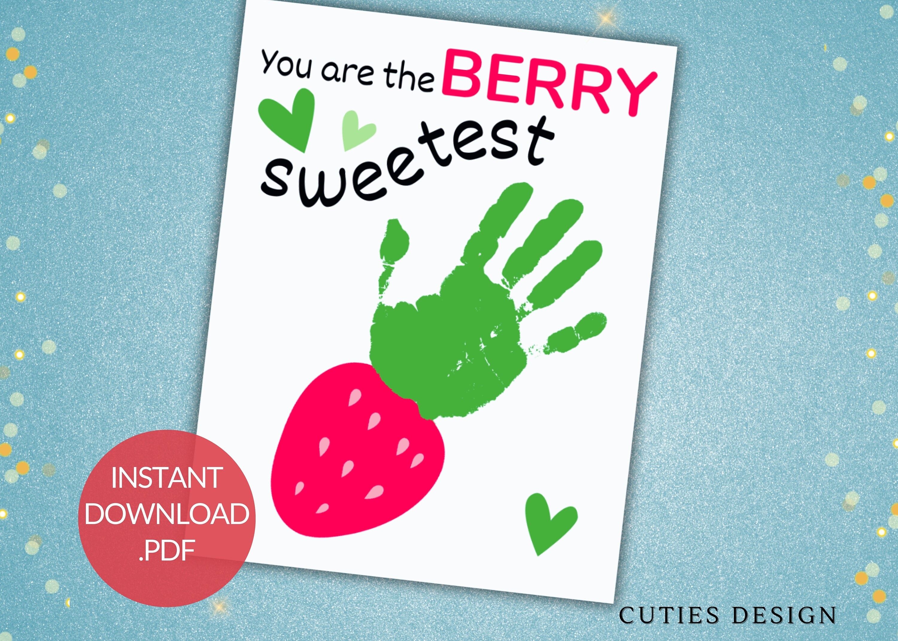 Printable Craft for Baby Toddler Handprint Keepsake Art Craft Teacher ...