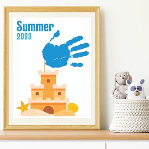 Summer Printable Craft for Baby Toddler Handprint Keepsake Art Craft ...
