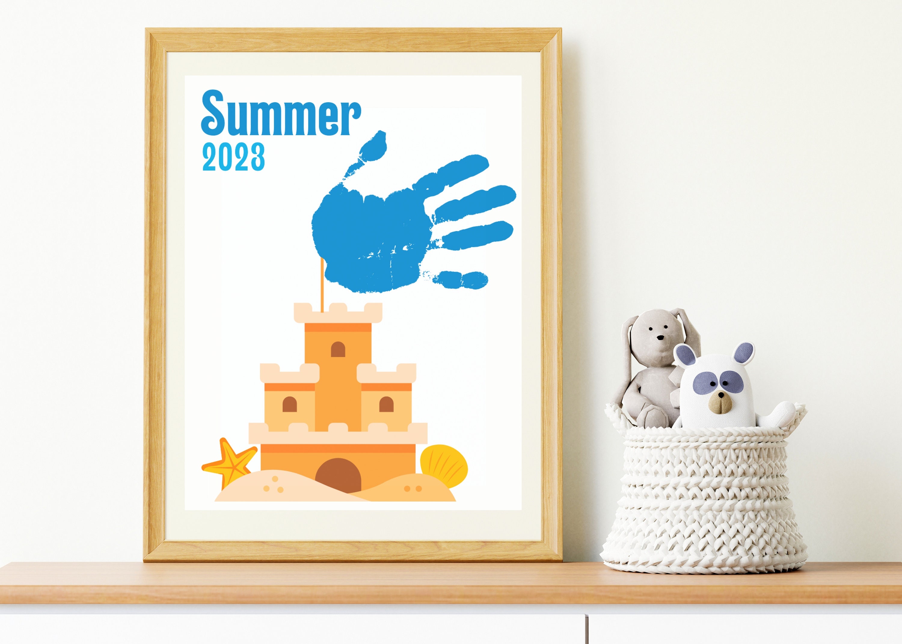 Summer Printable Craft for Baby Toddler Handprint Keepsake Art Craft ...