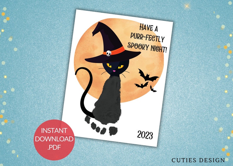 Handprint Art Halloween Preschool Activity Craft for Baby Footprint ...