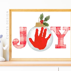 Christmas Joy Printable Handprint Memory Keepsake Art Infant Easy and ...