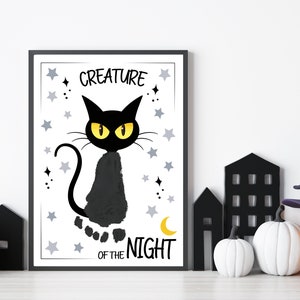 Halloween Printable Craft for Baby Footprint Keepsake Art Craft Teacher ...