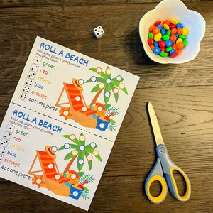 Printable Roll Dice Game, Instant Download Dice Game for Kids and ...