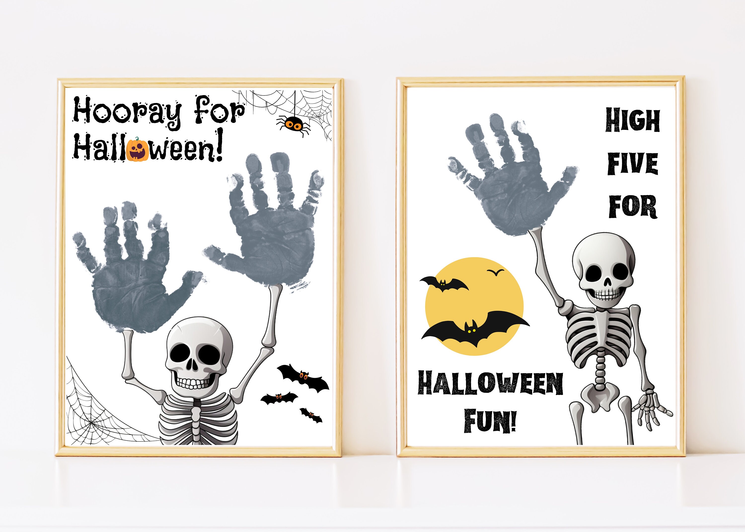 Halloween Handprint Footprint Art Craft Bundle Preschool Activity ...
