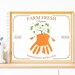 Fall Handprint Art Printable Crafts for Kids Memory Keepsake Craft ...