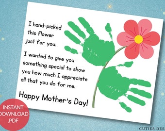 Butterfly Mother's Day Handprint Art Gift - Etsy