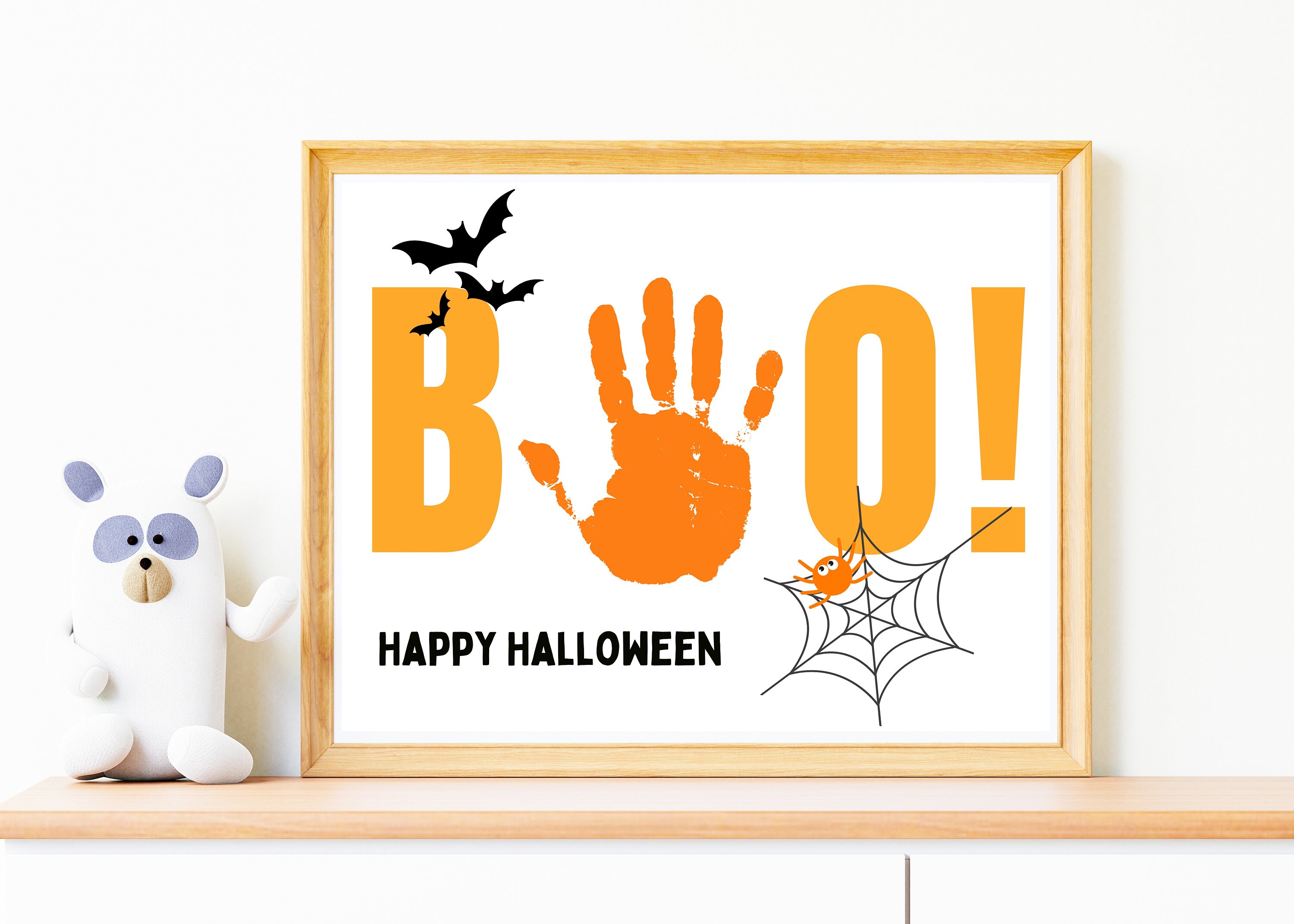 Halloween Handprint Footprint Art Craft Bundle for Kids Toddler Memory ...