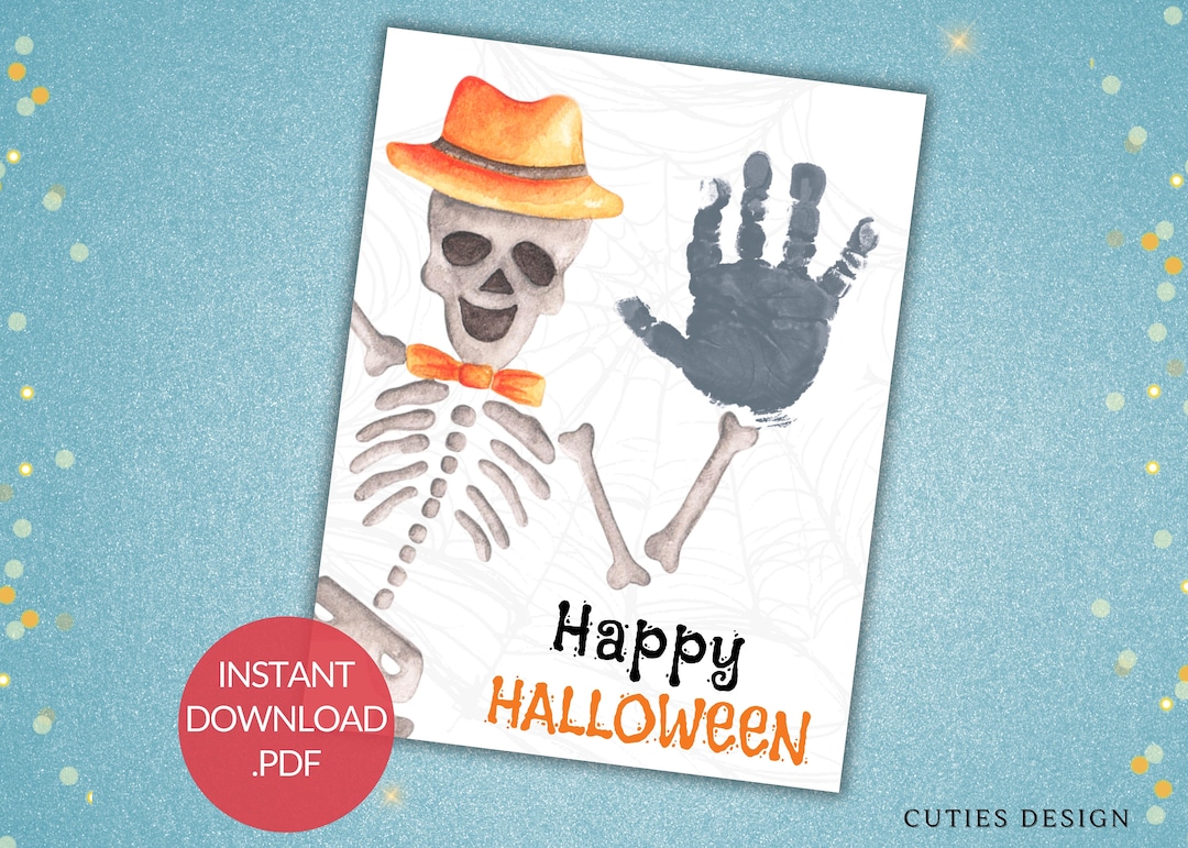 Halloween Handprint Art Memory Keepsake Daycare Activity Kids Preschool ...